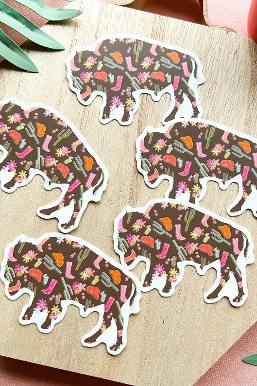 Wild West Buffalo Cowgirl Sticker | RUBY WYLD
